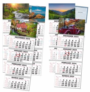 Custom 3 & 4 Month Calendars for Business Advertising
