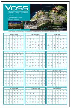 GIANT Custom Year At Glance Wall Calendar (with week numbers)