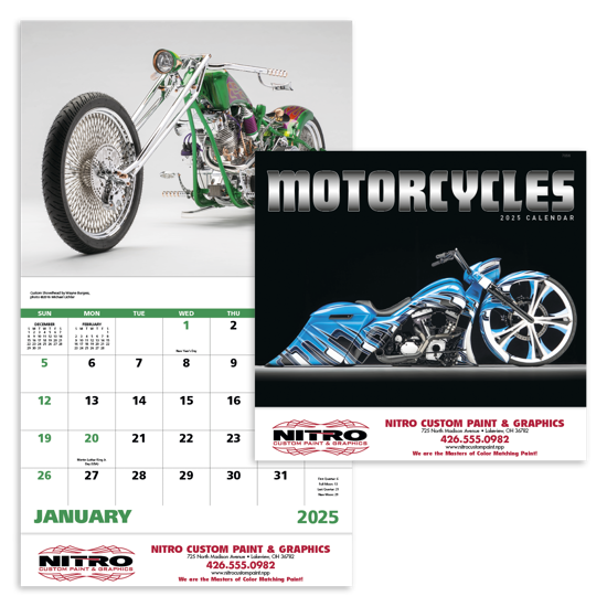 Motorcycles Appointment Wall Calendar - Stapled: Calendar Company