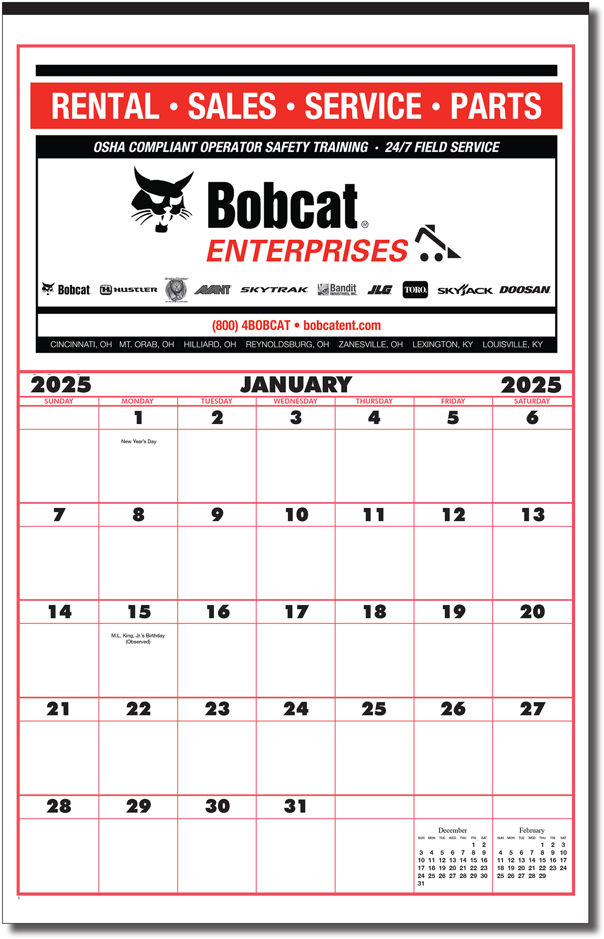 Super Size Wall Calendar: View Measurement Size & Dimensions