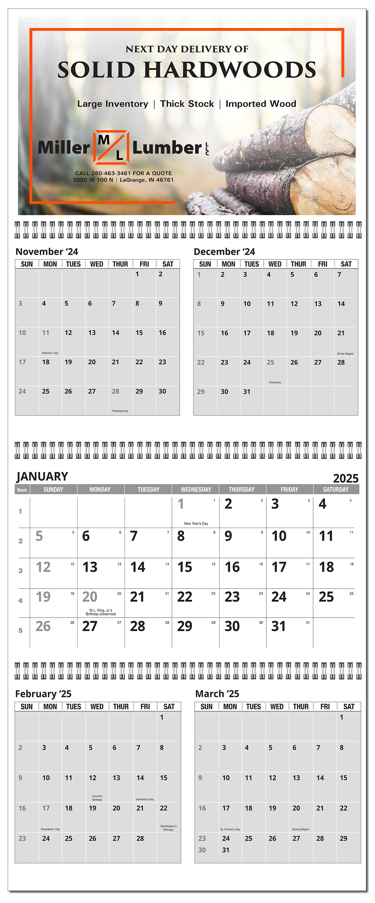 5 Month View Calendar - Buy Month View Wall Calendars in Bulk