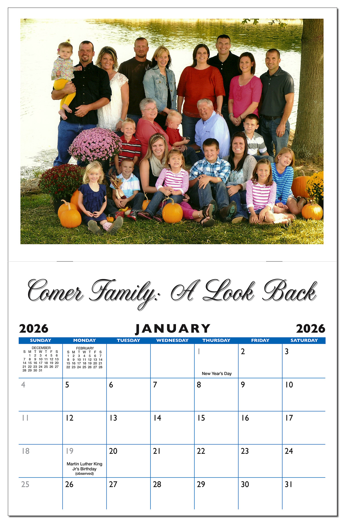 Family Birthday Calendar | Custom Calendar for Birthdays | Calendar Company