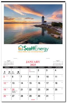 Custom One Picture Calendar: Full Color, Wire-O Wall Calendar