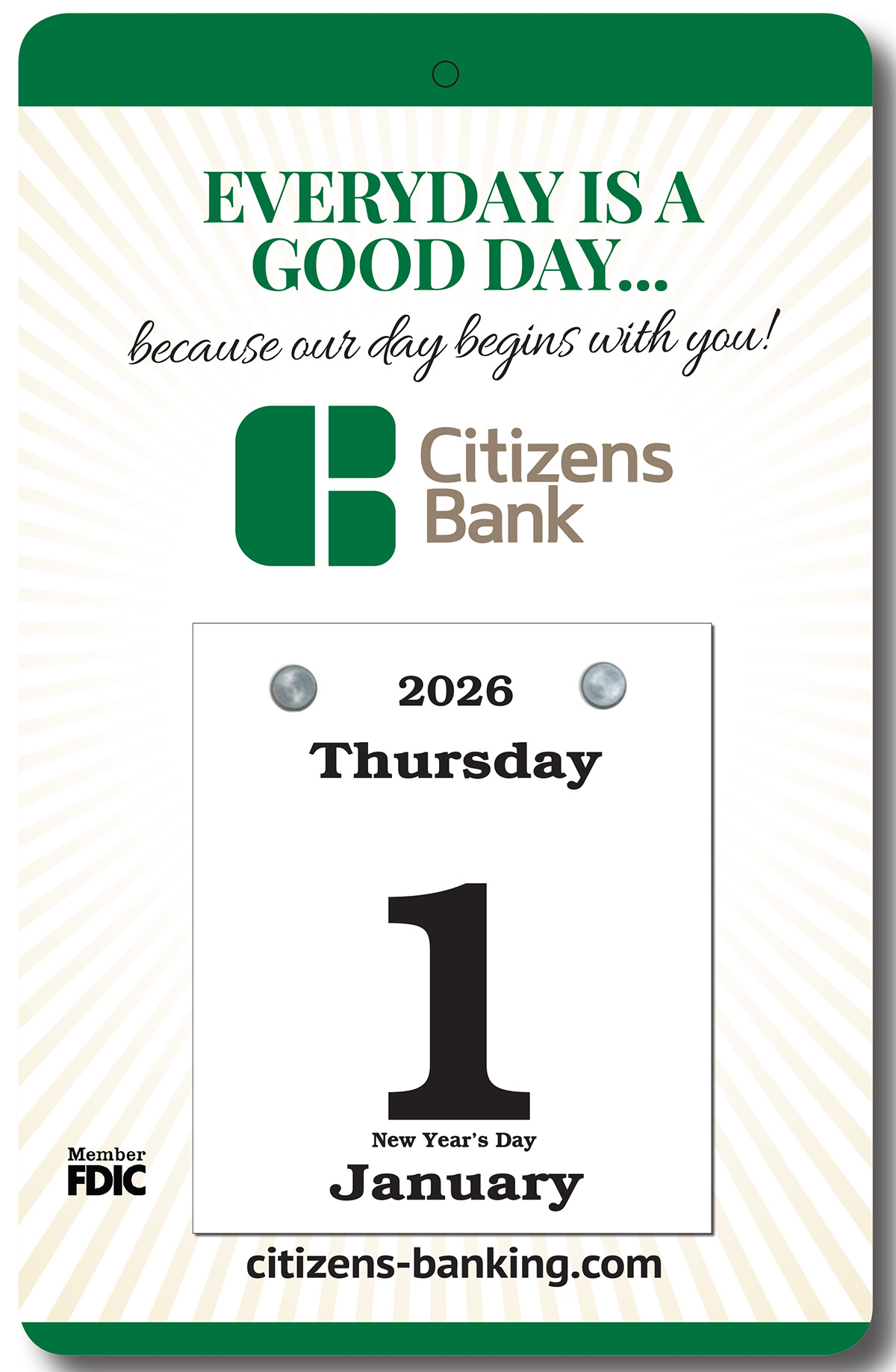 Daily Wall Calendar | Tear Off Calendars | Calendar Company