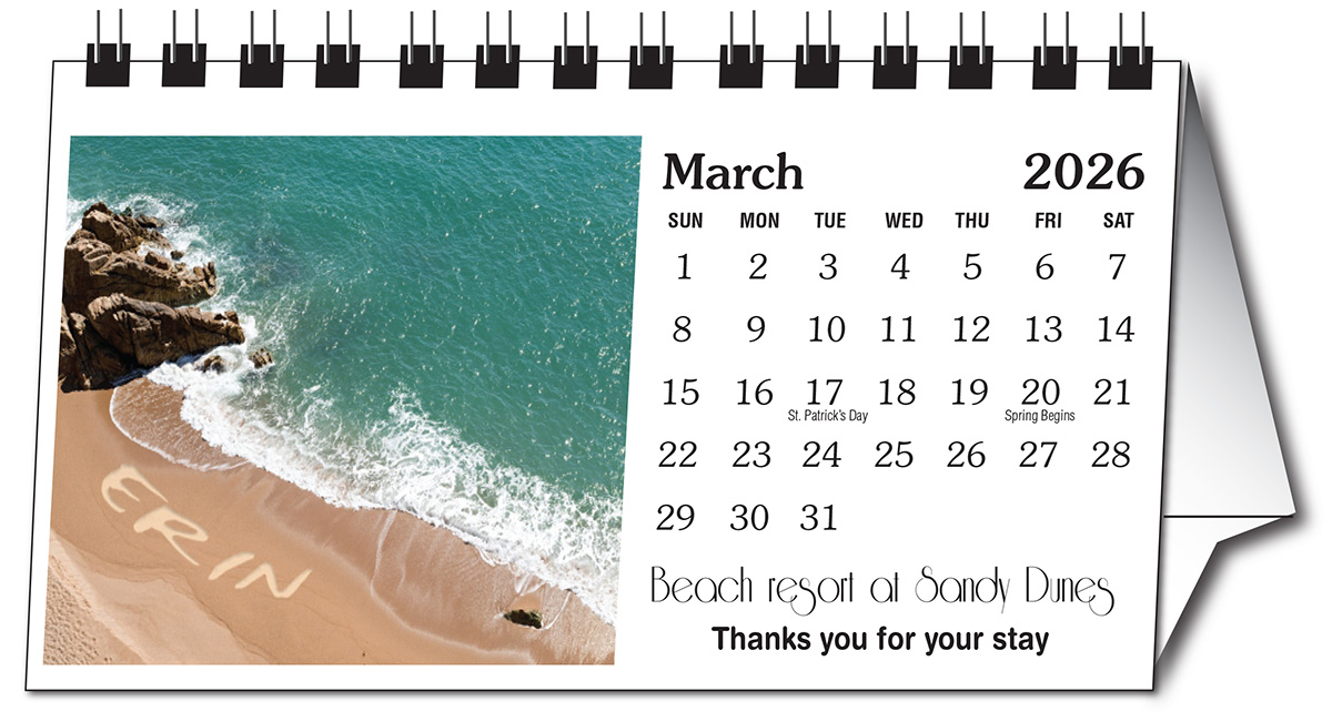 Personalized Name In Photo Desk Calendar | Small Calendars | Calendar ...