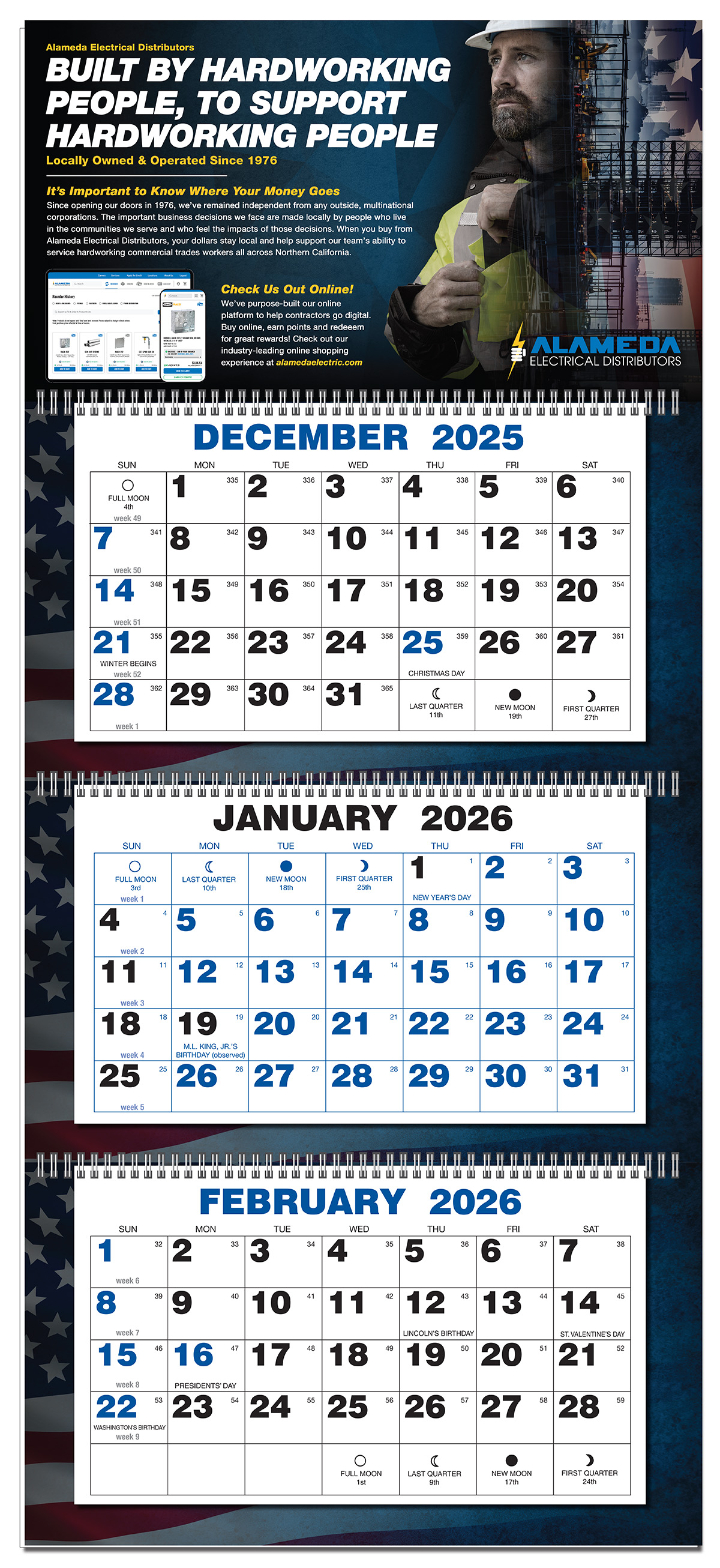 Three Month Four Panel Calendar: Calendar Company