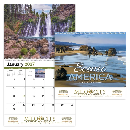 Scenic America Wall Calendar - Spiral: Calendar Company