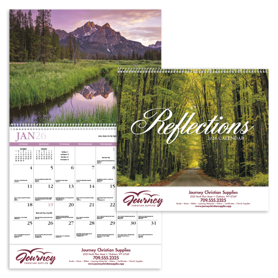 Reflections (Non Denominational) Wall Calendar - Spiral: Calendar Company