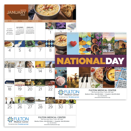 National Day Wall Calendar - Spiral: Calendar Company