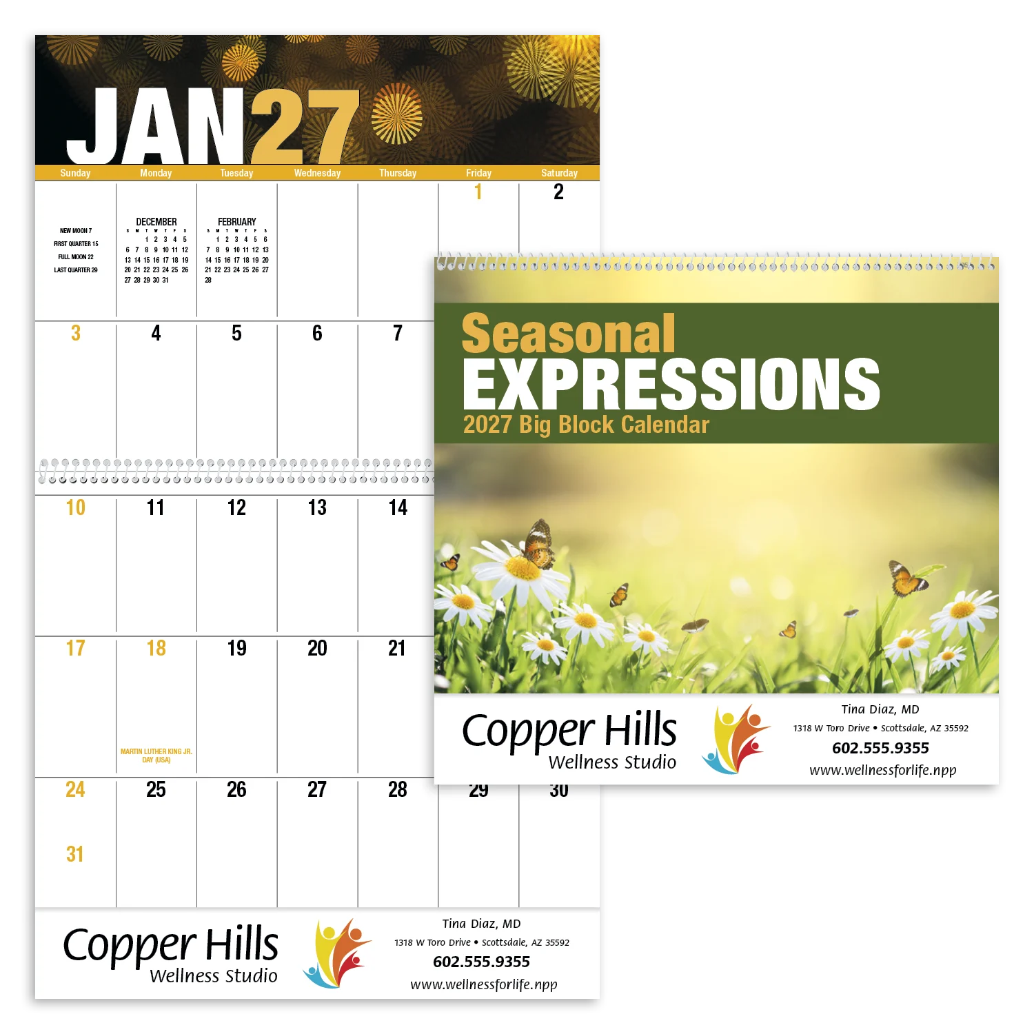 Seasonal Expressions Large Block Wall Calendar - Spiral: Calendar Company