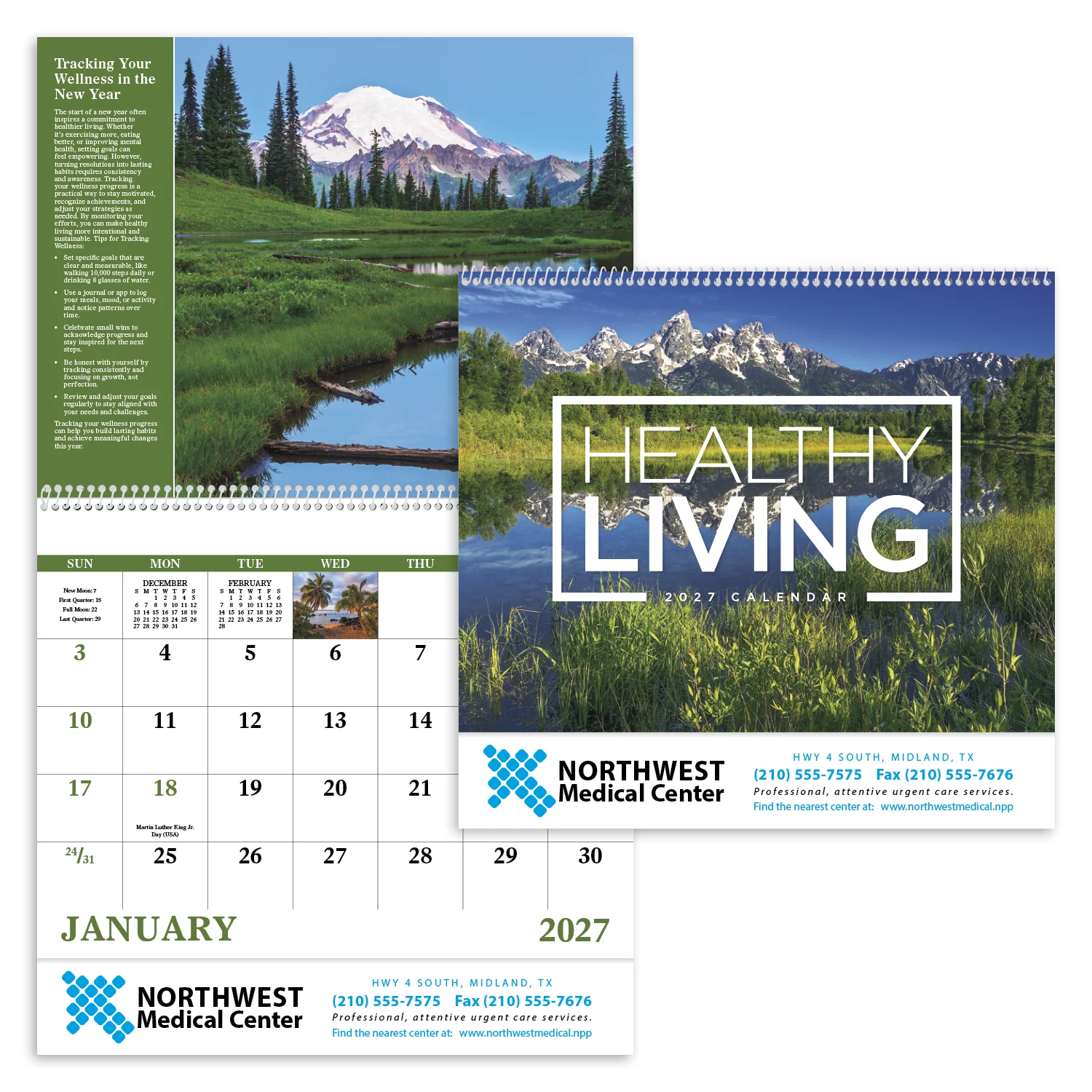 Healthy Living Spiral Calendar | Branded Wellness Calendars | Calendar ...
