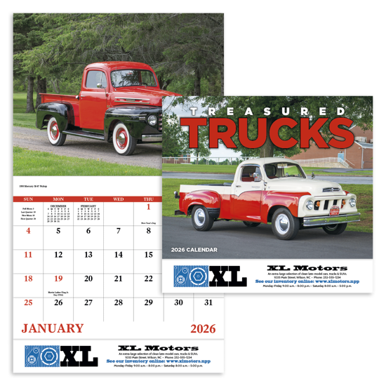 Treasured Trucks Wall Calendar - Stapled: Calendar Company