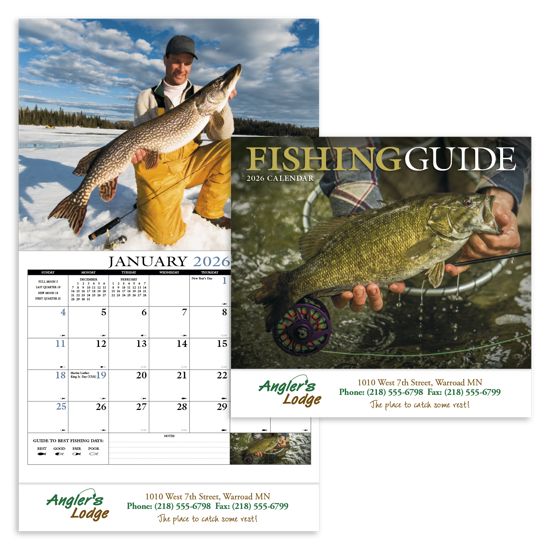 Fishing Guide Appointment Wall Calendar - Stapled: Calendar Company