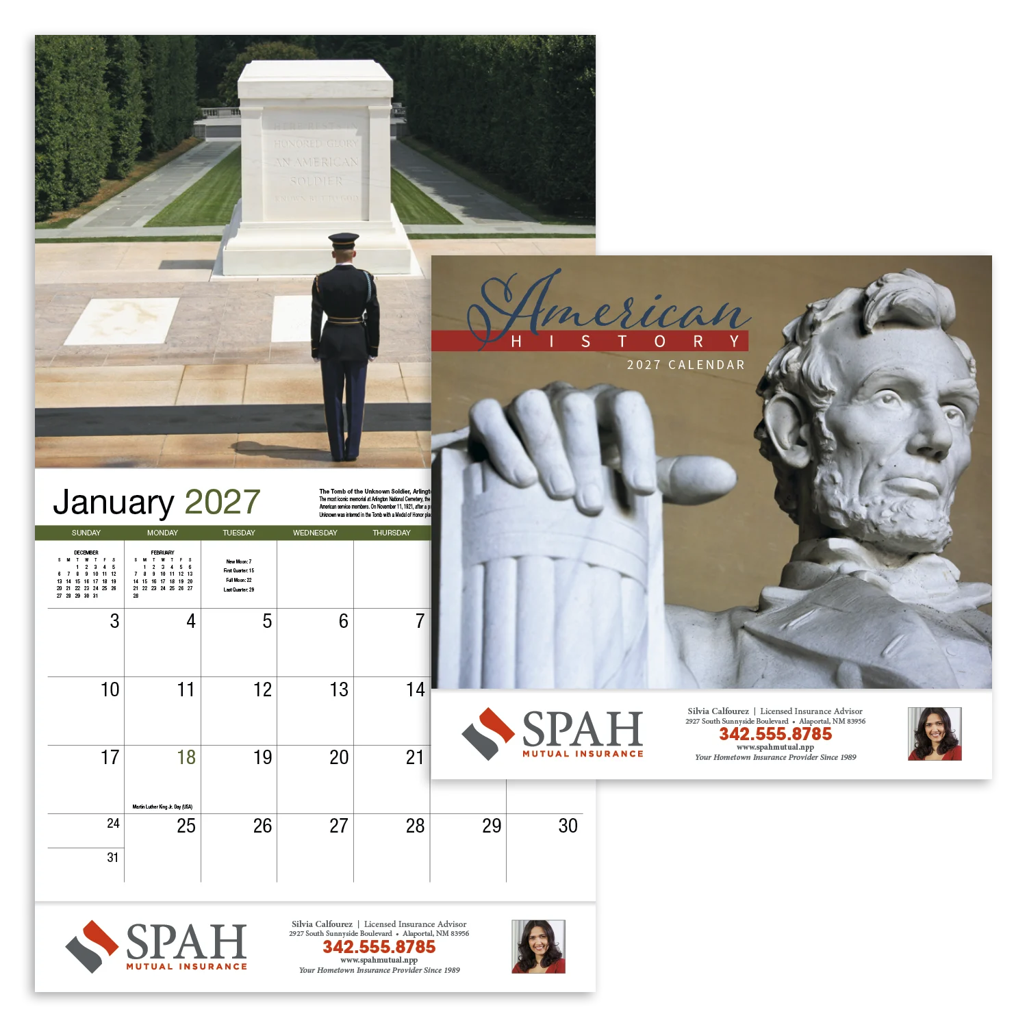 American History Calendar | 13-Month Calendars with Ad | Calendar Company