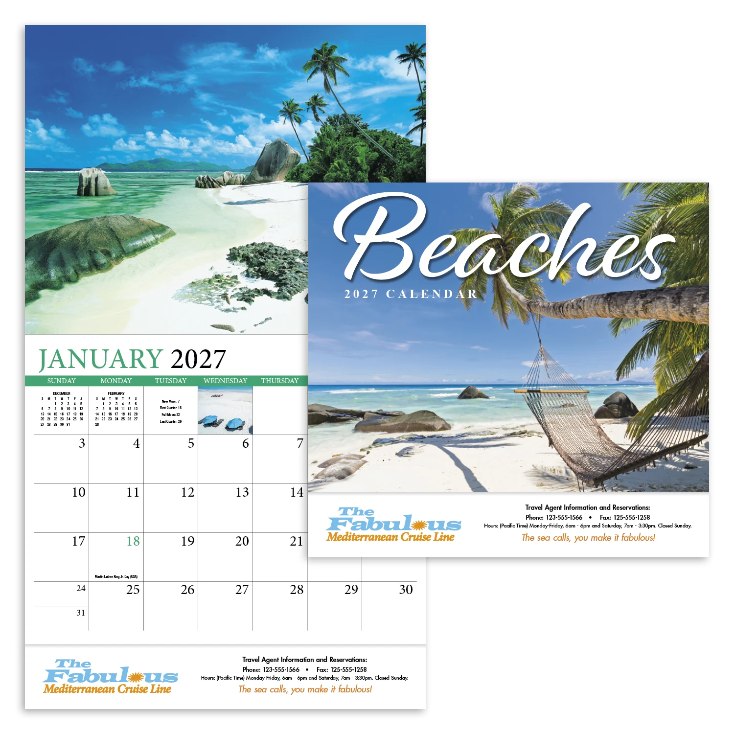 Beaches Wall Calendar | Customizable Scenic Calendars | Calendar Company