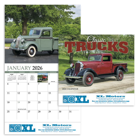 Classic Trucks Calendar | Wall Calendar with Vintage Trucks | Calendar ...