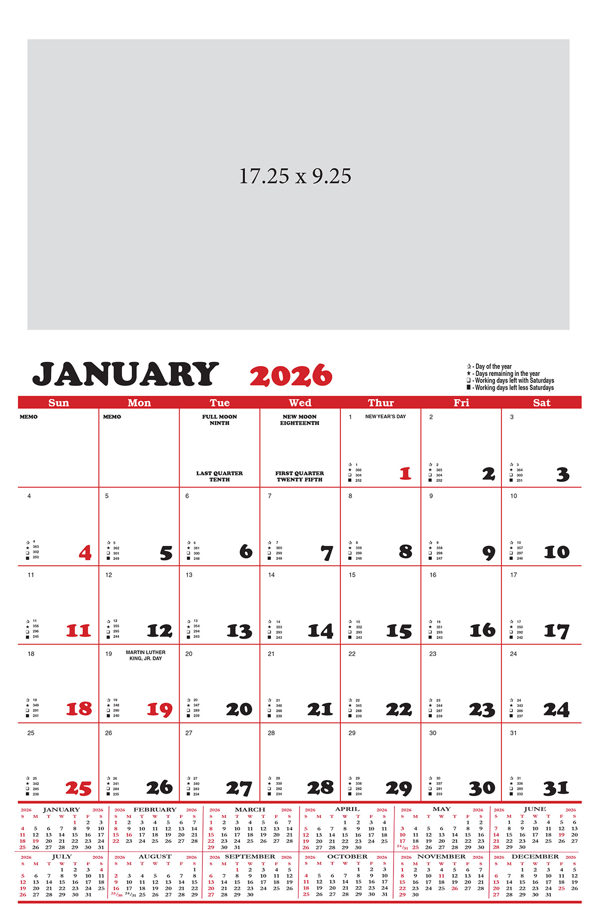 Contractor's Apron Calendar | Branded Calendars w/ Work Days | Calendar ...